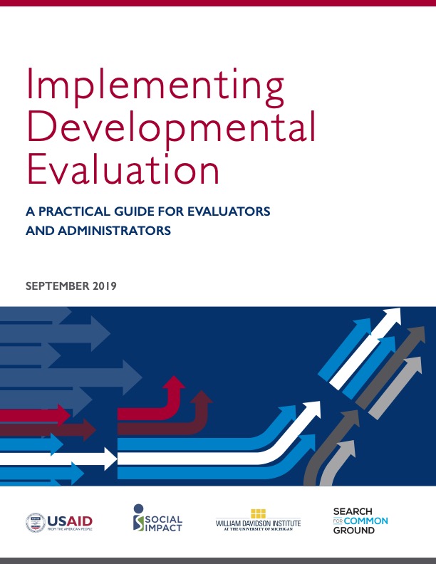 Implementing Developmental Evaluation for Evaluators and Administrators ...